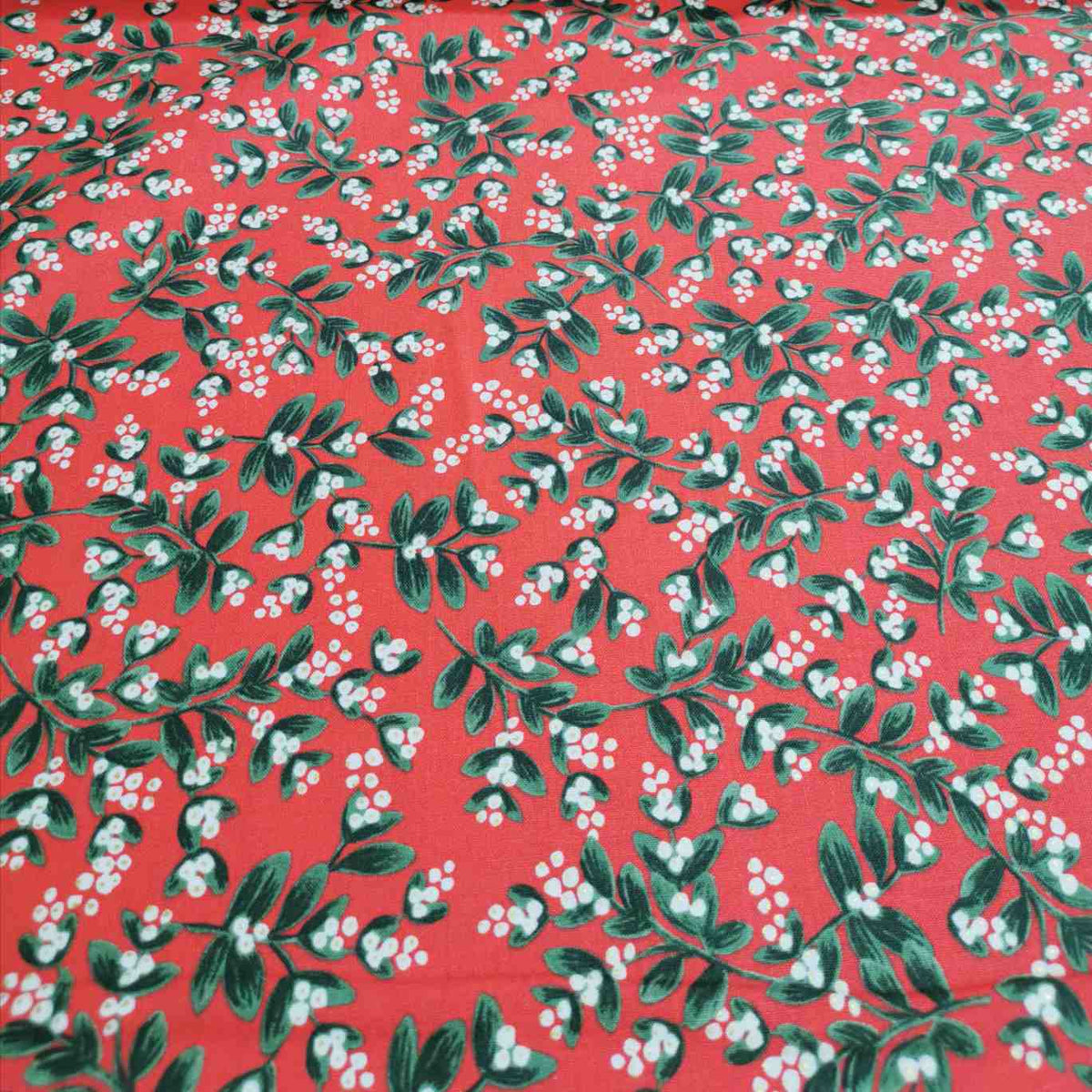 Cotton , Rifle Paper Holiday Classics, Mistletoe | Minerva's Bower