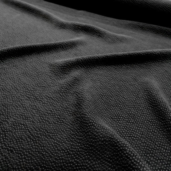 Cupro , Black Self Stripe|Minervas Bower – Minerva's Bower